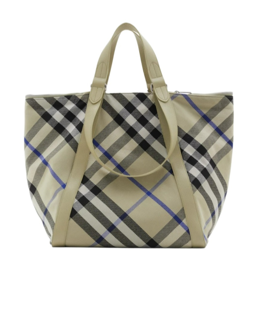 BURBERRY Burberry Festival Checked Top Handle Bag